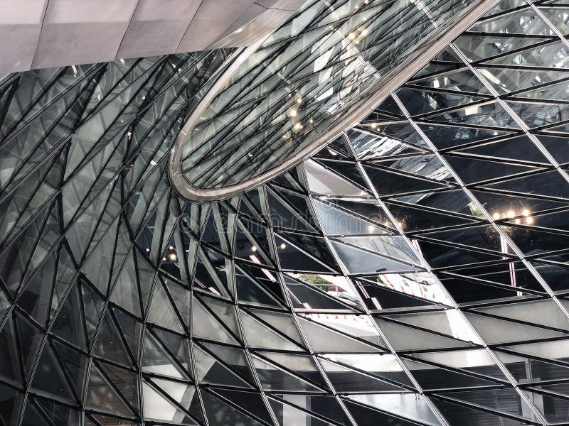 Double Curved Wall. Funnel Roof Structure Stock Photo - Image of design ...