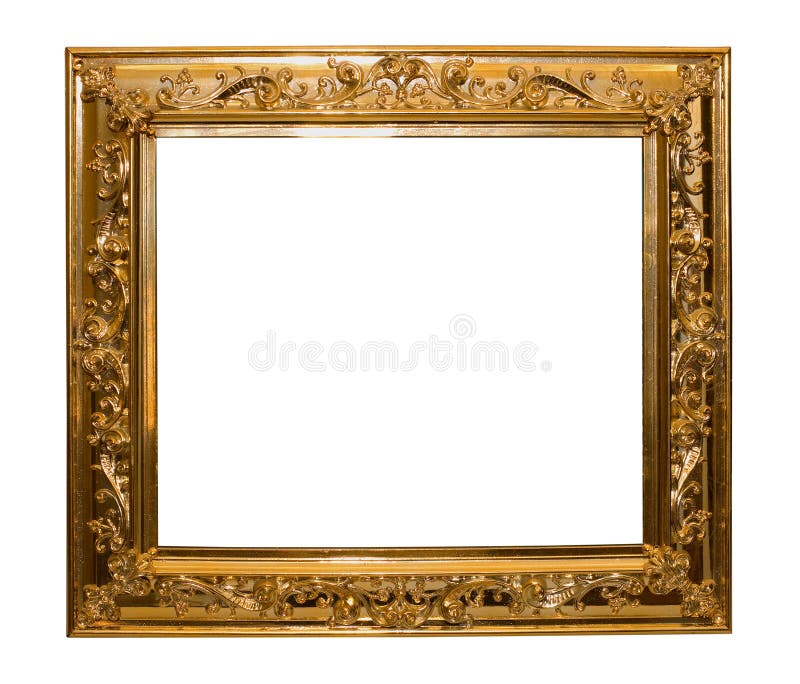 Golden picture frame stock image. Image of frame, furniture - 7531191