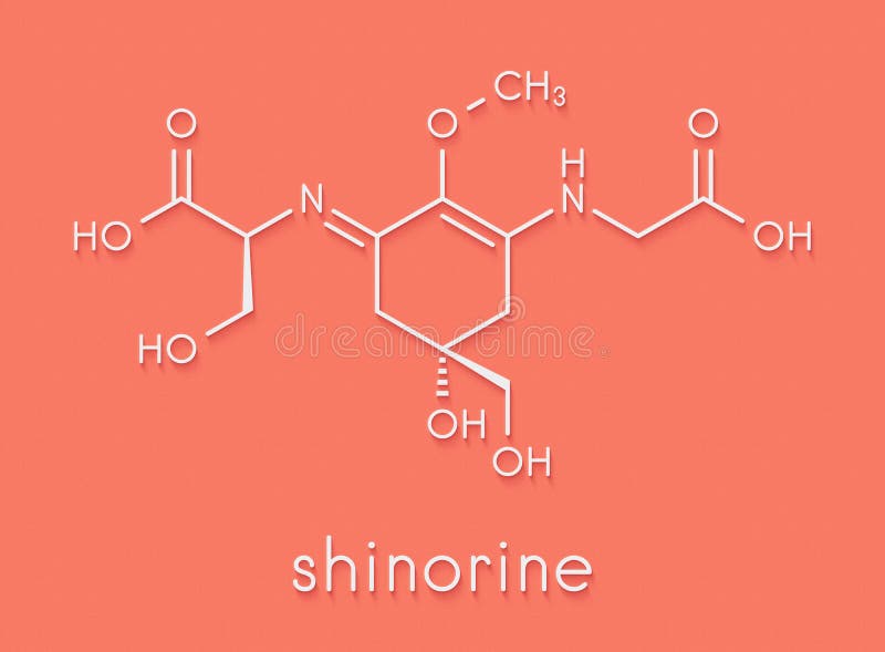 Shinorine Sunscreen Molecule. Skeletal Formula. Stock Vector ...