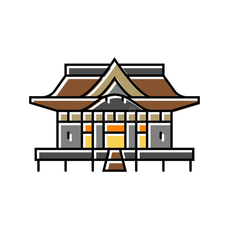 Shinto Shrine Building Shintoism Color Icon Vector Illustration Stock ... Shinto Shrine Building Shintoism Color Icon Vector Illustration Stock ...