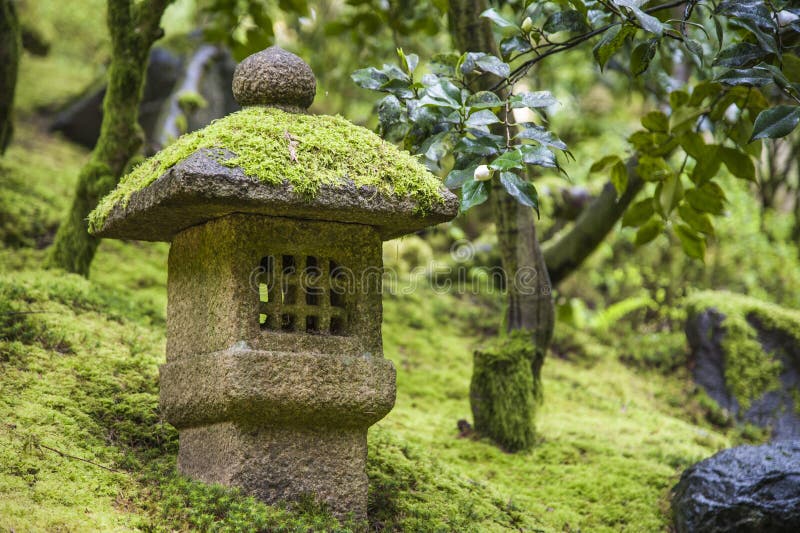 Shinto shrine in a garden stock photo. Image of horizontal - 24684666