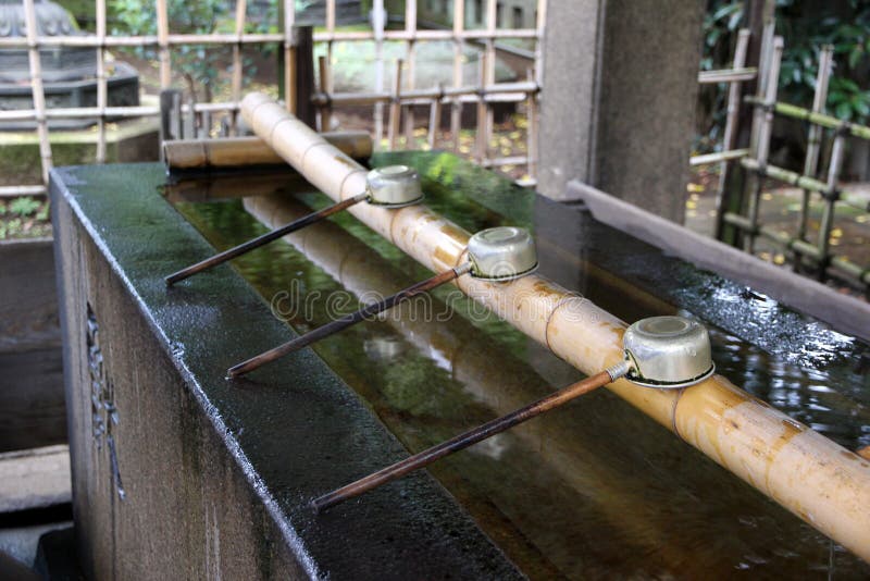 Shinto Shrine Purification Basin Stock Image - Image of spirituality ...