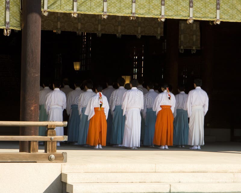 Shinto Temple Ritual Worship Editorial Image - Image of sanctuary ...