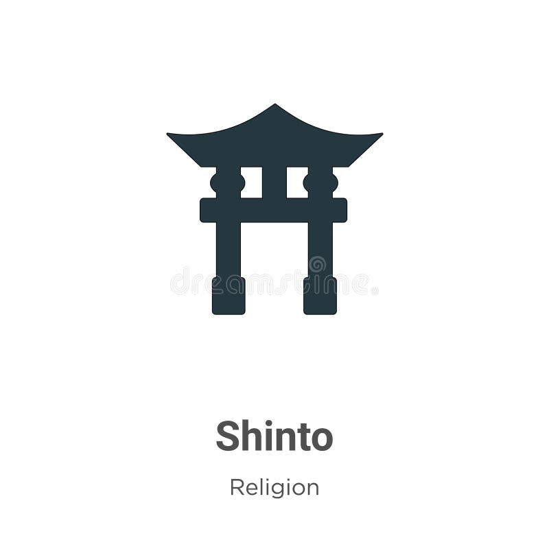 Shinto Vector Icon on White Background. Flat Vector Shinto Icon Symbol ...