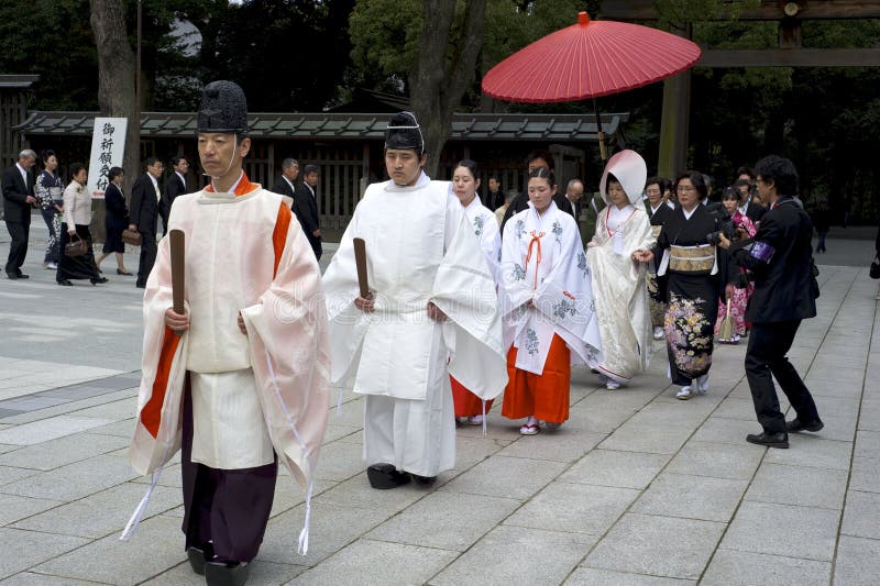 Shinto Wedding Ceremony at Meiji Shrine in Tokyo Editorial Stock Photo ...