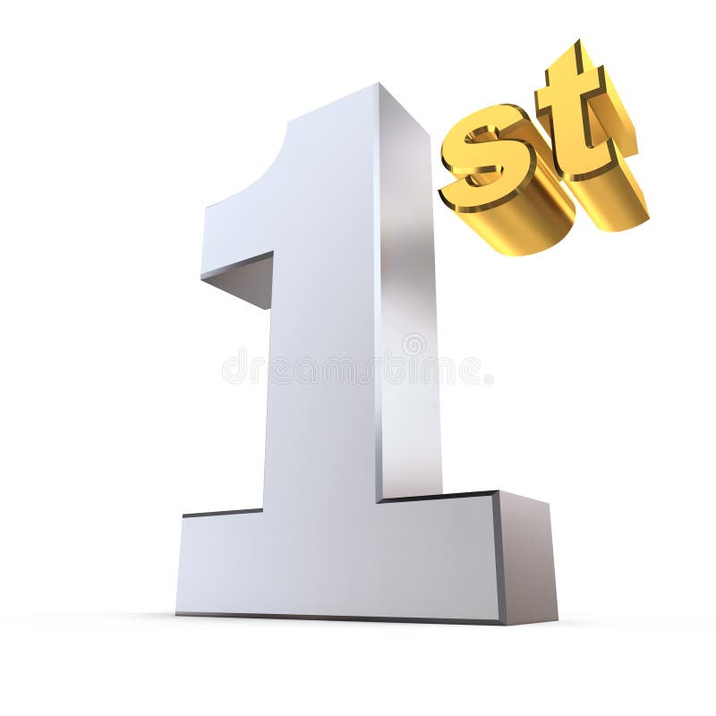 Shiny 1st - Gold stock illustration. Illustration of sign - 11612747