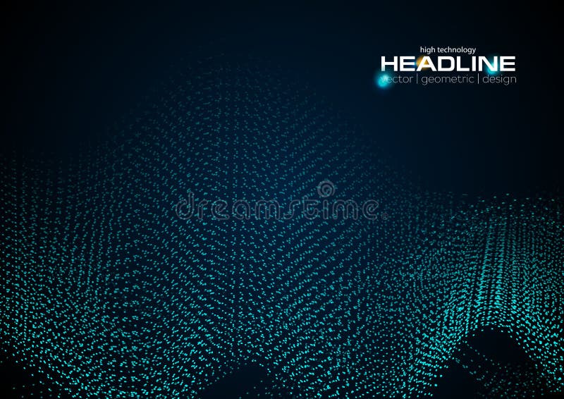 Shiny Abstract Futuristic Hi-tech Dotted Line Waves Stock Vector ... Shiny Abstract Futuristic Hi-tech Dotted Line Waves Stock Vector ...