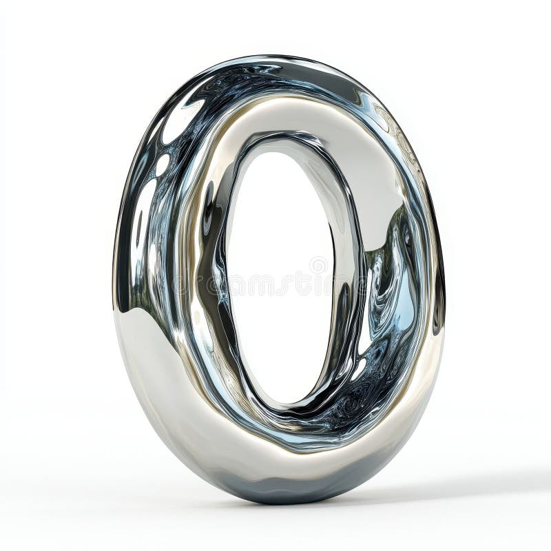 A Shiny, Abstract Metallic Toroidal Shape with a Smooth Surface Stock ...