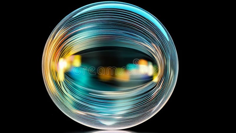 Dynamic Shiny Sphere with Unique Light Reflections and Textures Stock ...