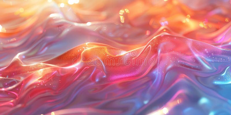 Shiny Abstract Swirl Wallpaper. Iridescent Gradient Background with ...