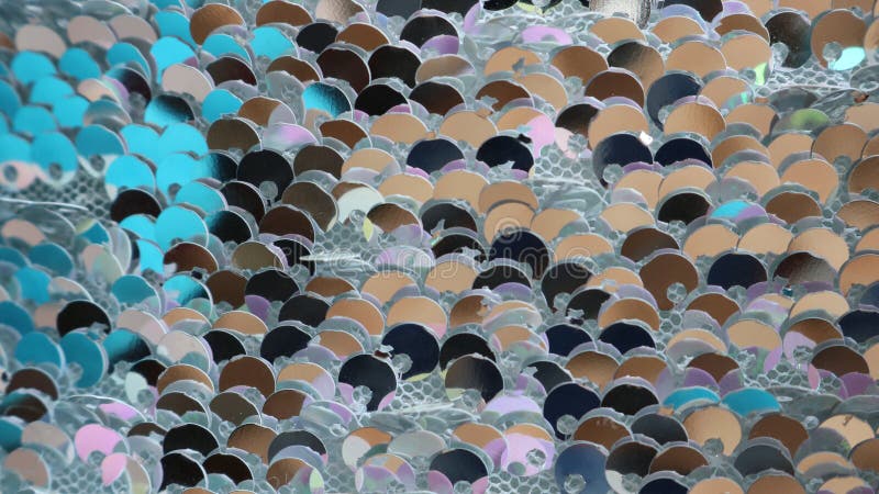 Round Sequins on a Dress Blue Evening. Details Stock Photo - Image of ...