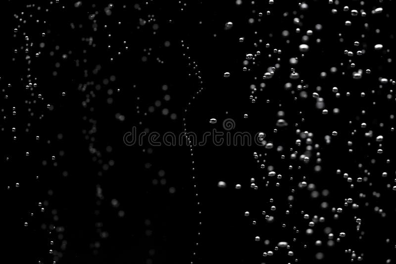 Shiny Air Bubbles Underwater Rising from Bottom and Illuminated by Rays ...