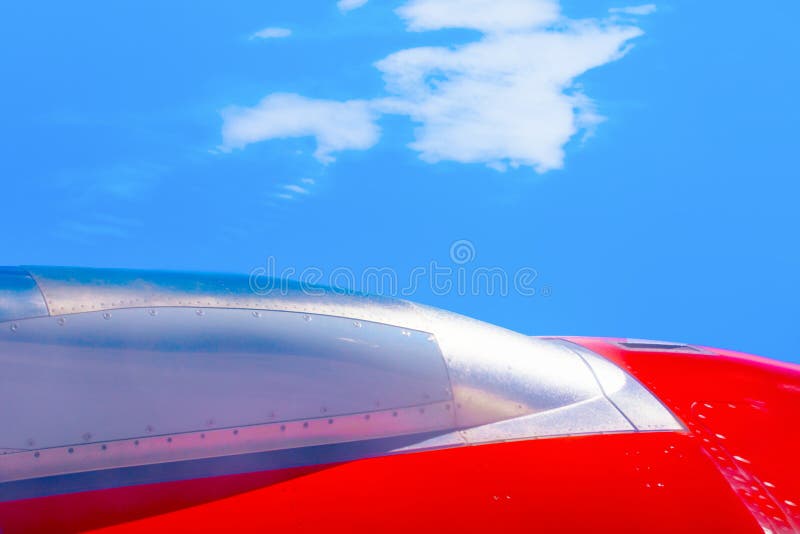 Shiny Aircraft Surface Likely Fuselage in Flight Stock Image - Image of ...