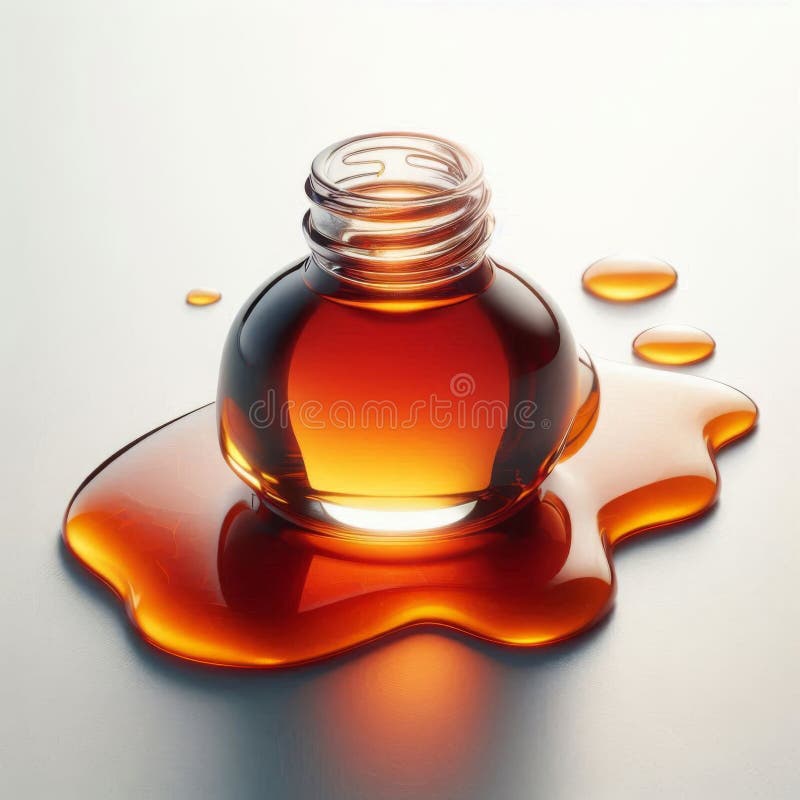 Shiny Amber Stone on Black Background Stock Illustration - Illustration ...