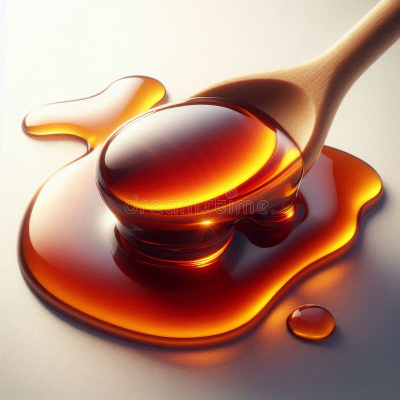 Shiny Amber Stone on Black Background Stock Illustration - Illustration ...