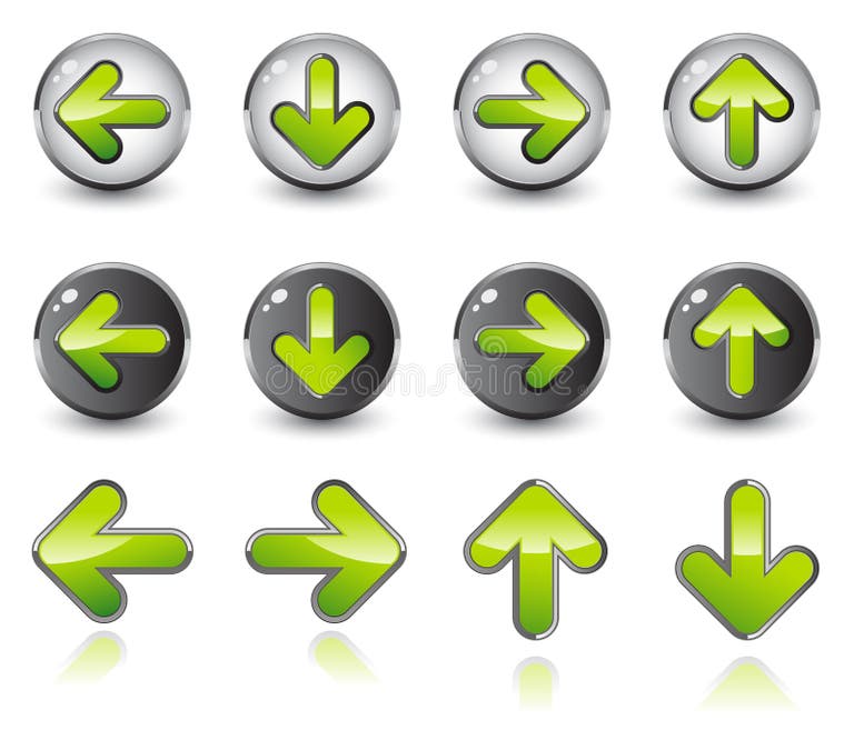 Shiny arrow icons stock vector. Illustration of pattern - 7819999