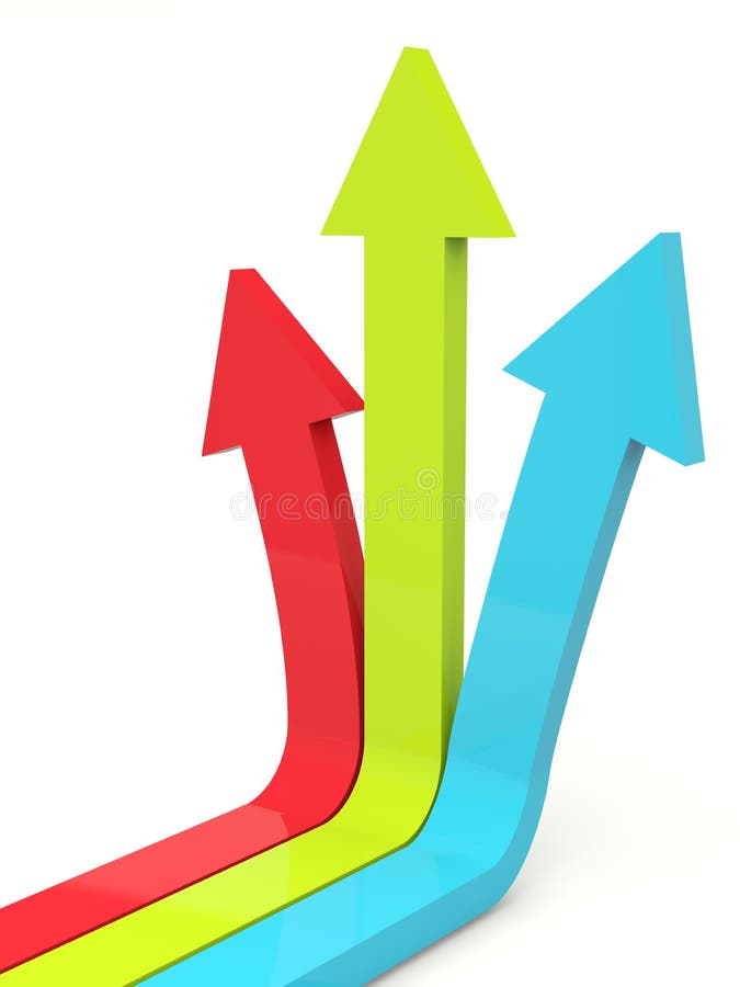 Shiny arrows stock illustration. Illustration of earnings - 18095668