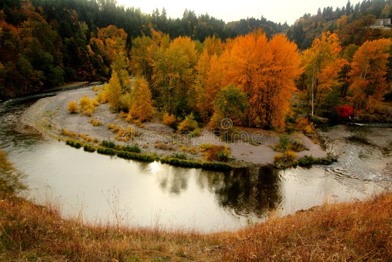 Shiny Autumn River stock photo. Image of colorful, foliage - 22102852