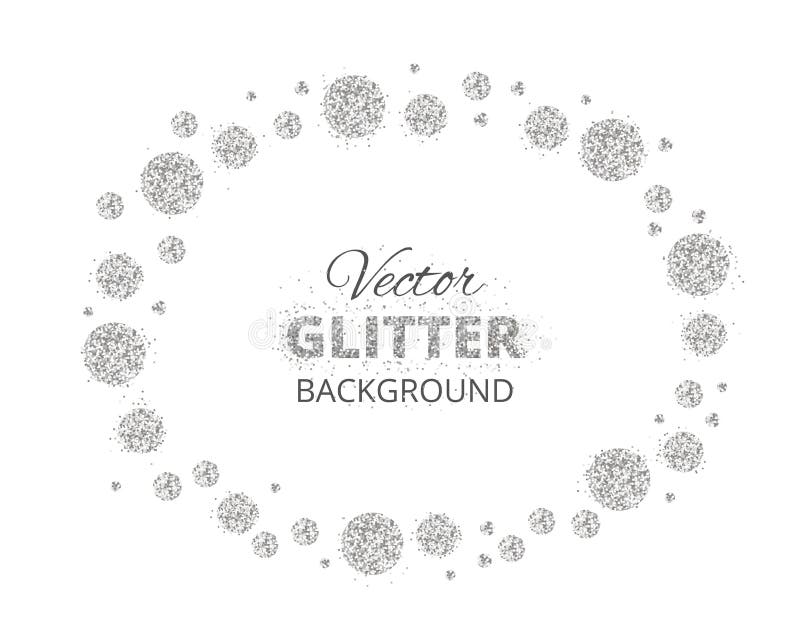 Shiny Background with Silver Glitter Dots Decoration Stock Vector ...