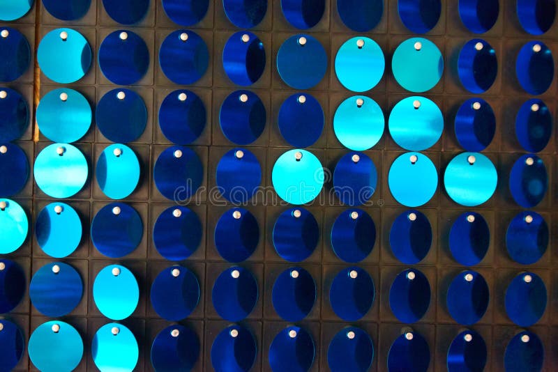Shiny Background Texture, a Set of Round Blue Sequins Like Fish Scales ...