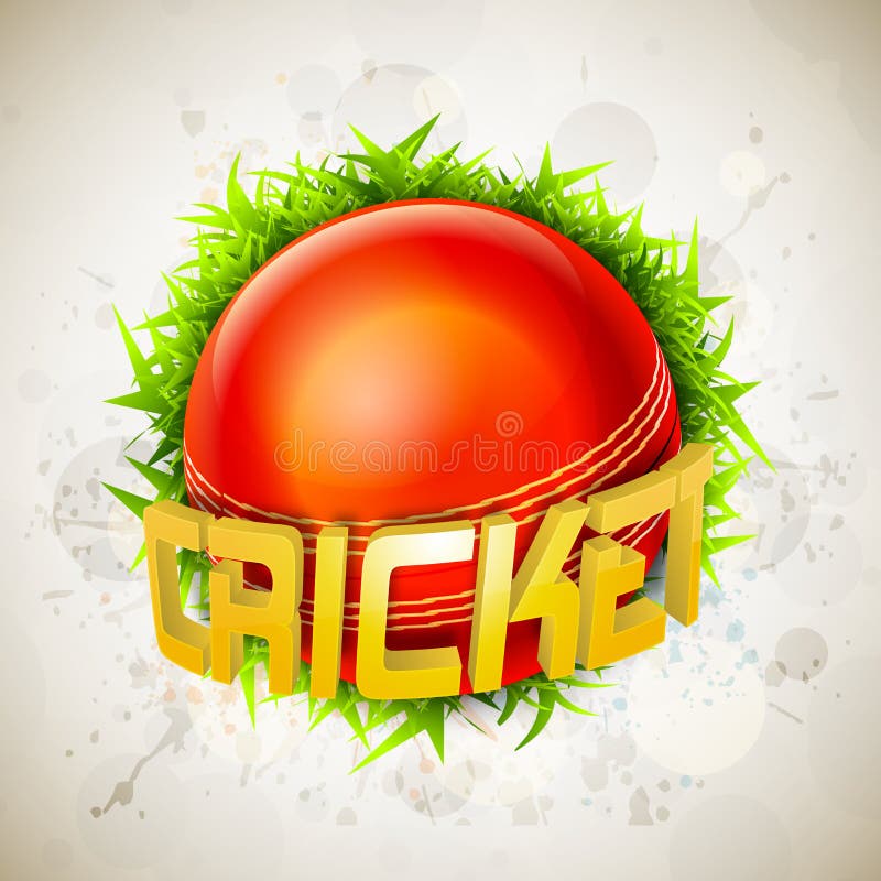 3D Text for Cricket Sports Concept. Stock Illustration - Illustration ...