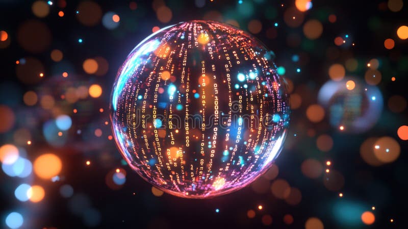 A Shiny Ball with Many Lights in the Background, Ideal for Use in ...