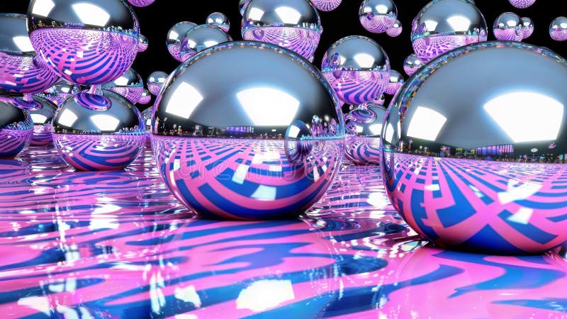 Chrome Spheres Dance: Hyperrealistic Raytracing Reflects a Playful ...
