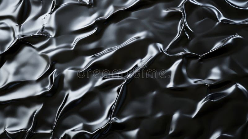 Shiny Black Abstract Ripples, Fluid Surface. Modern Art and Design ...