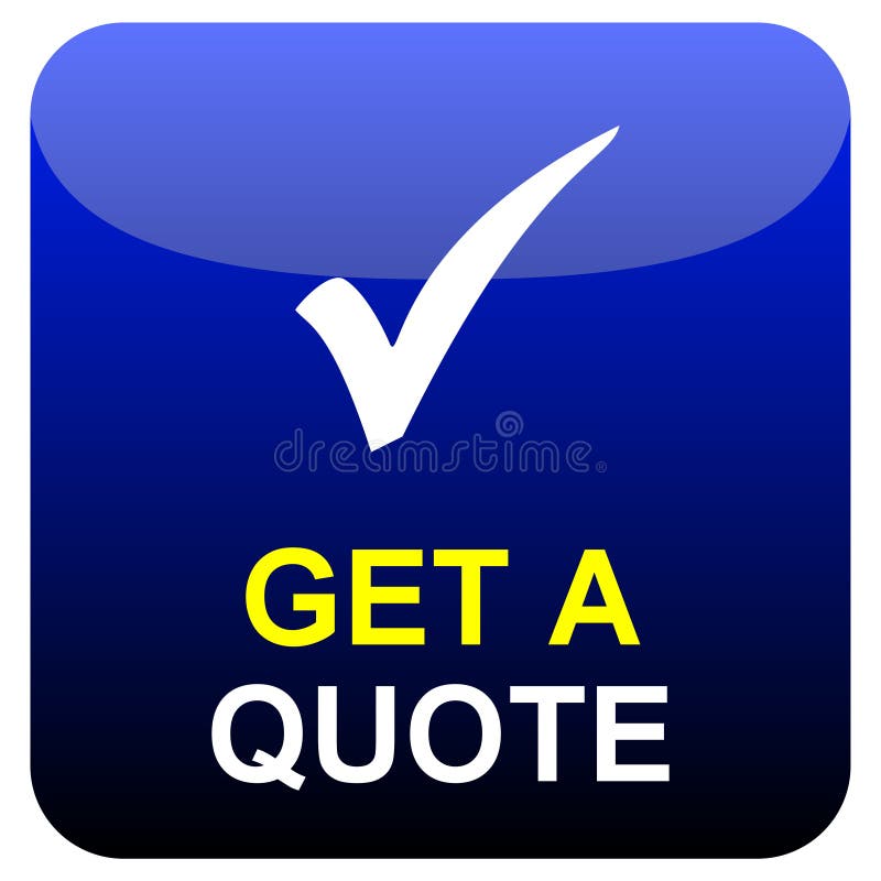 Free Quote Glossy Button Blue Icon Stock Vector - Illustration of ...