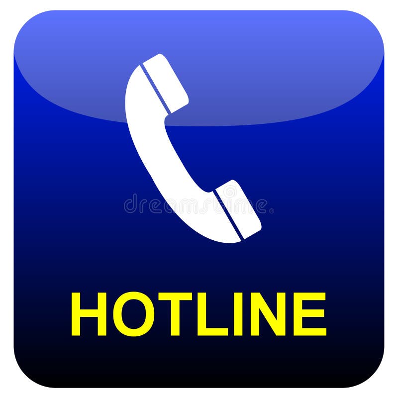 Telephone Hotline Icon in Circle Stock Illustration - Illustration of ...