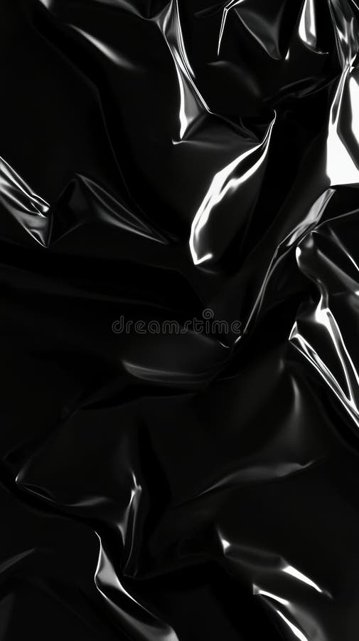 Shiny Black Fabric Texture with Dramatic Lighting, Abstract Art Concept ...
