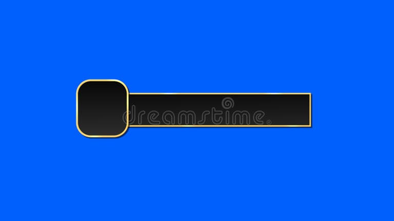 Shiny Black and Gold Colored Metallic Lower Third Animation in High ...