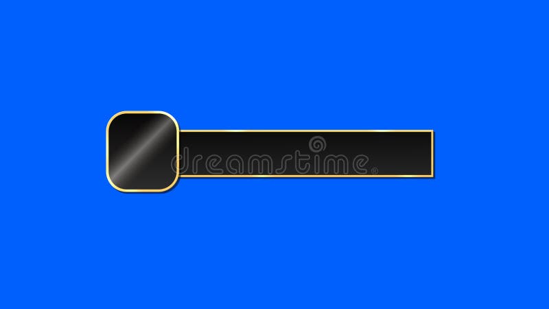 Shiny Black and Gold Colored Metallic Lower Third Animation in High ...