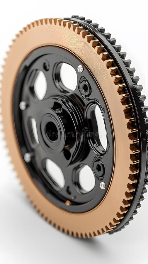 Shiny Black and Gold Gear Component Stock Photo - Image of circular ...