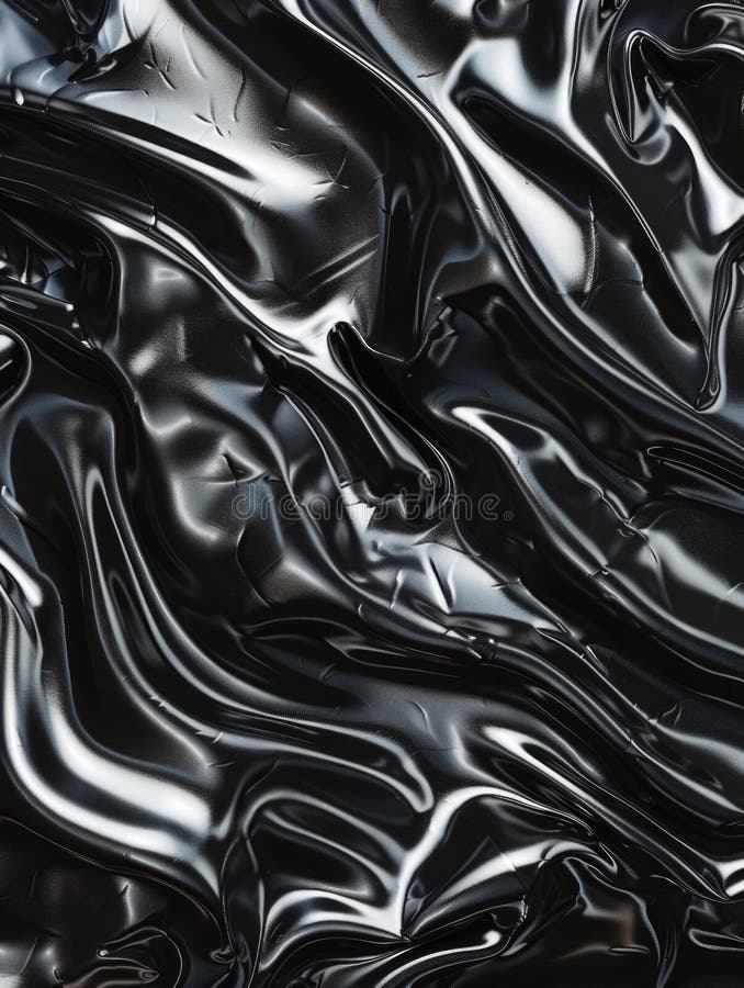 Shiny Black Material Close Up Stock Image - Image of black, close ...