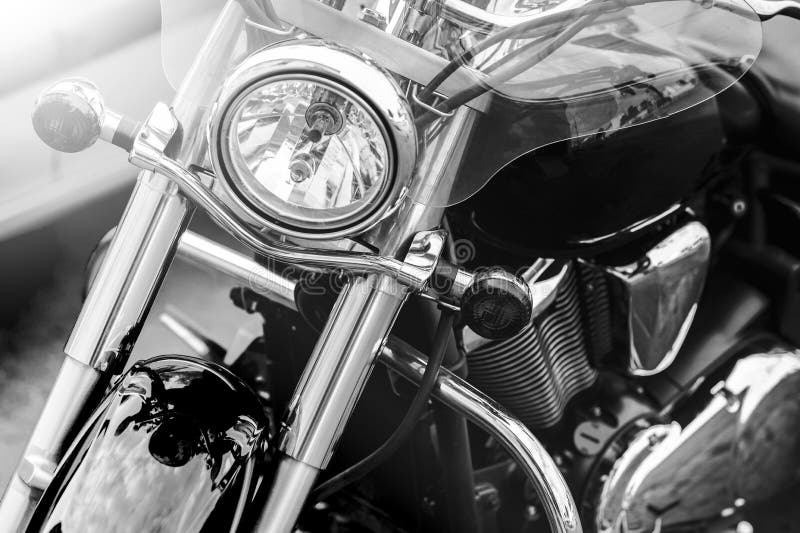 Shiny black motorcycle stock photo. Image of turn, lights - 127451442