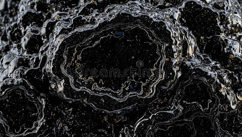 Shiny Black Obsidian Glass Texture with Mirror Like Reflection Stock ...