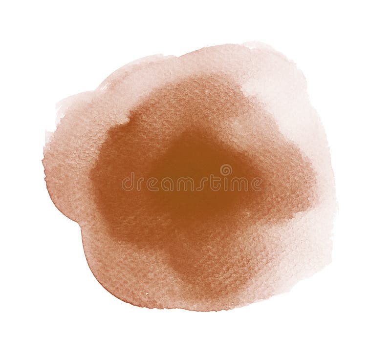 Shiny Blob of Brown Watercolor Stock Illustration - Illustration of ...