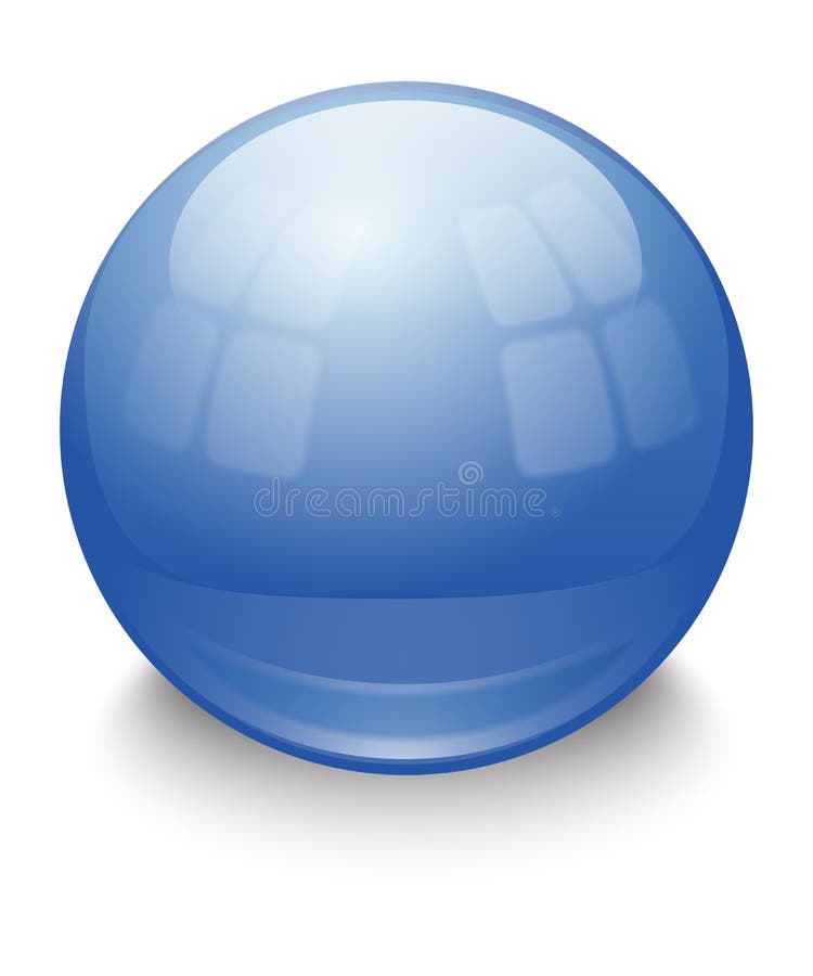 Shiny Blue Ball stock illustration. Illustration of blue - 35791815