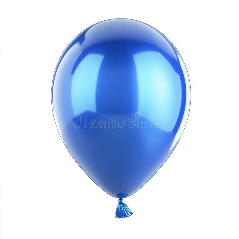 A Shiny Blue Balloon with a Tied End, Suitable for Celebrations and ...