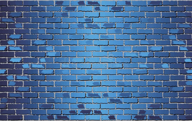 Blue Brick Wall stock vector. Illustration of background - 61235032