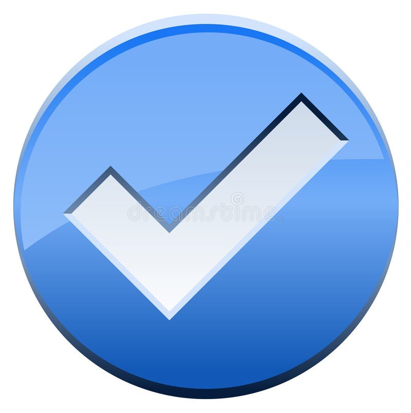 Shiny Blue Checkmark Vector Illustration Icon Stock Vector ...
