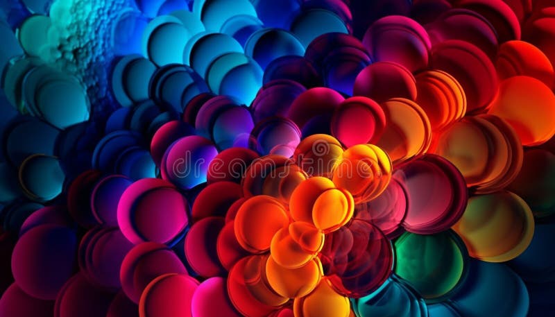 Shiny Blue Circle Backdrop with Abstract Patterns Generated by AI Stock ...