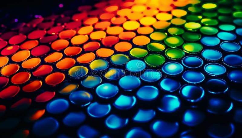 Shiny Blue Circle Decoration, Multi Colored Backdrop Generated by AI ...