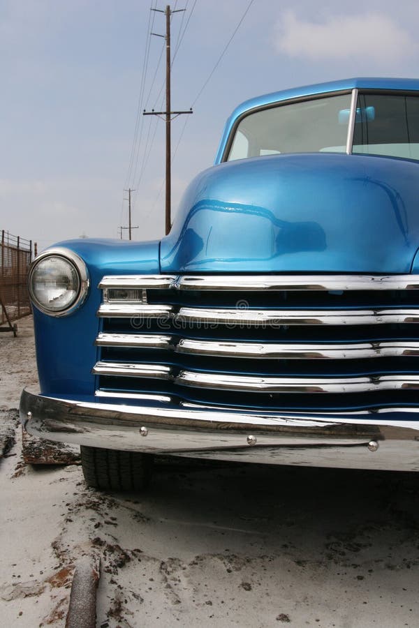 Classic Blue Parked Pickup stock photo. Image of blue - 4910156