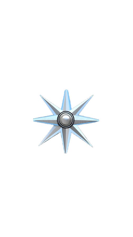 Shiny Blue Compass Rose Design Stock Illustration - Illustration of ...