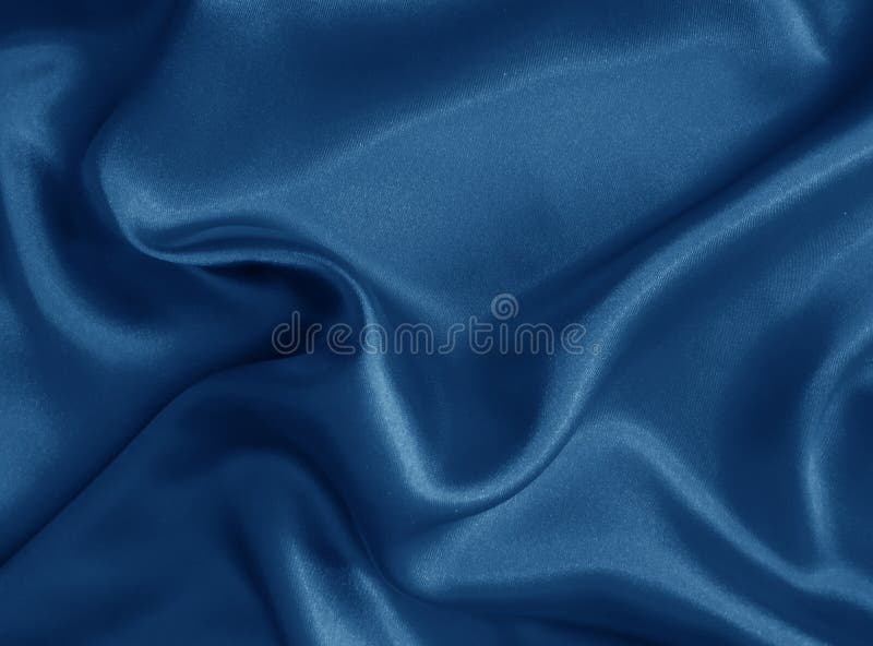 Shiny Blue Crumpled Fabric. Wavy Cloth Background Stock Image - Image ...