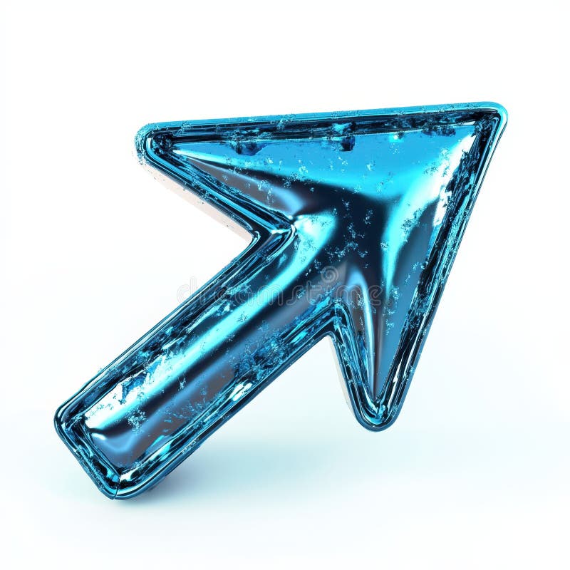 A Shiny Blue 3D Arrow Pointing Upwards, Symbolizing Growth or Progress ...