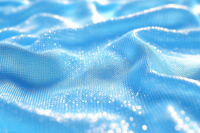 Shiny Blue Fabric Glittering in the Light, Soft and Elegant Texture ...