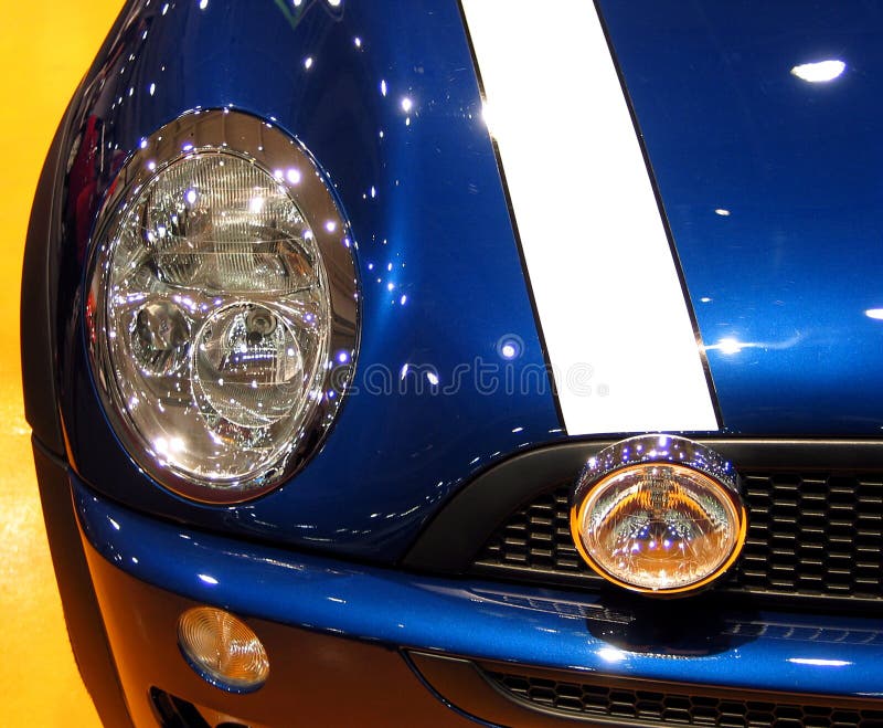 Shiny Blue Fender stock image. Image of headlight, stripe - 48591